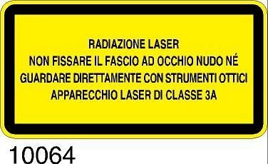 Radiazione Laser - Laser di classe 3A - 50pz Victualia™