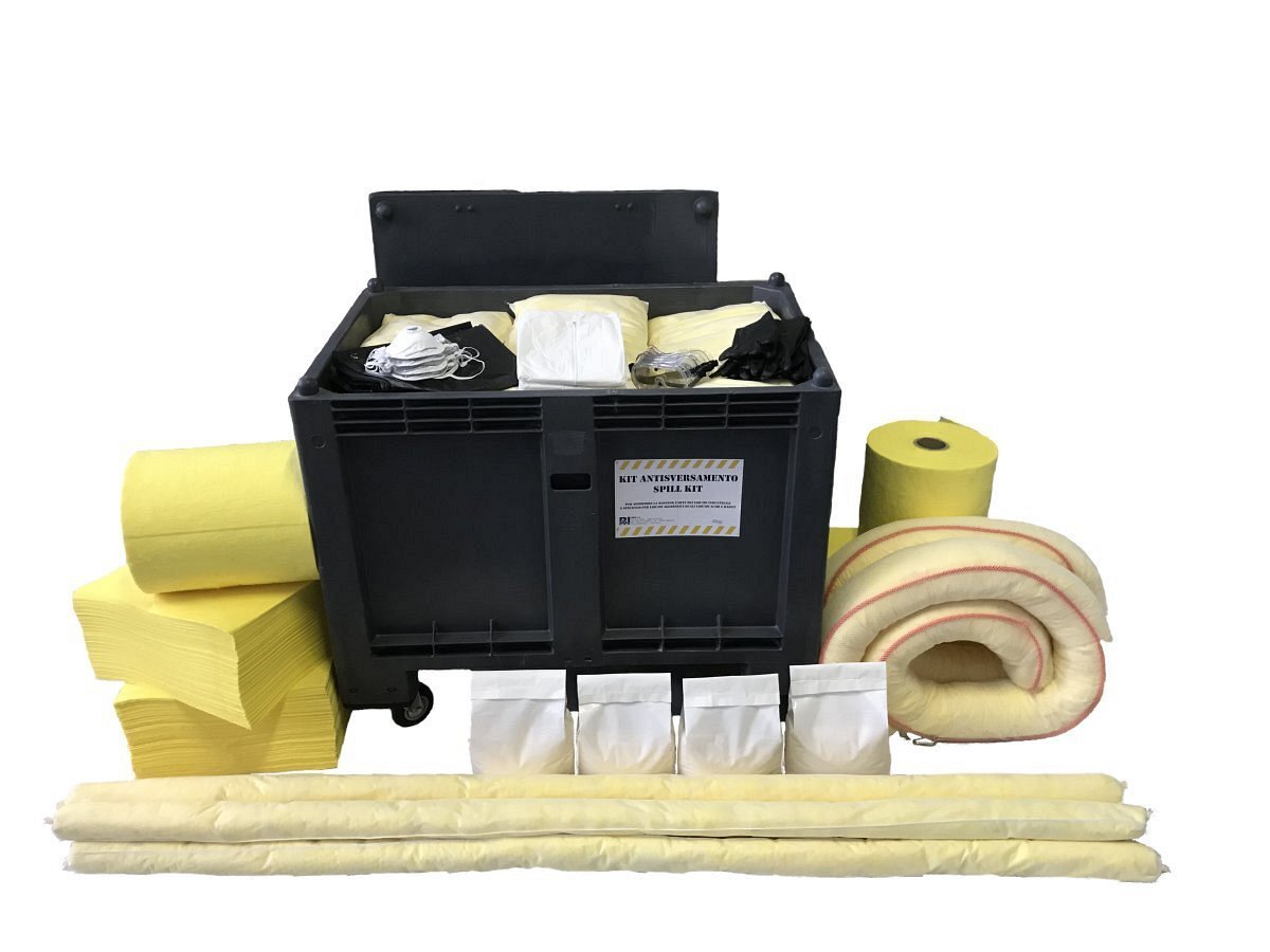 Kit antisversamento per prodotti chimici per sversamenti molto estesi ...