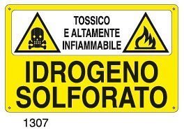 Tossico e altamente infiammabile-Idrogeno Solforato - A - Alluminio ...