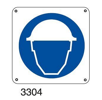 Obbligo casco protettivo - A - PVC adesivo 115x115 mm Victualia™