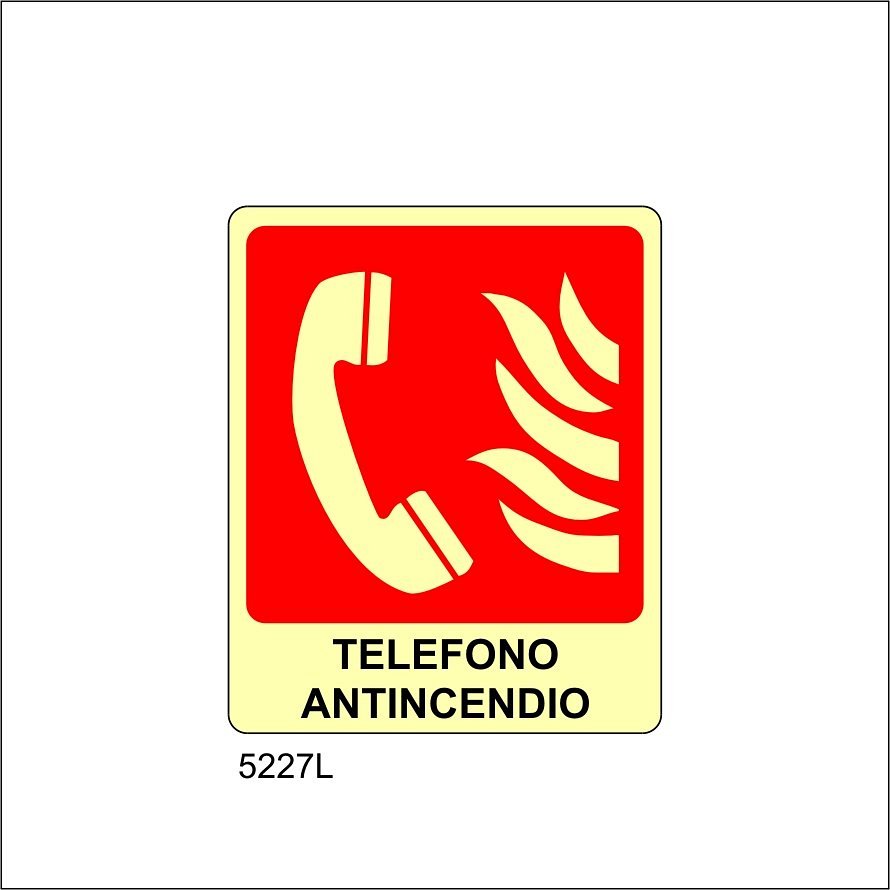 Telefono Antincendio Luminescente - A - Adesivo Luminescente - 120x145 ...
