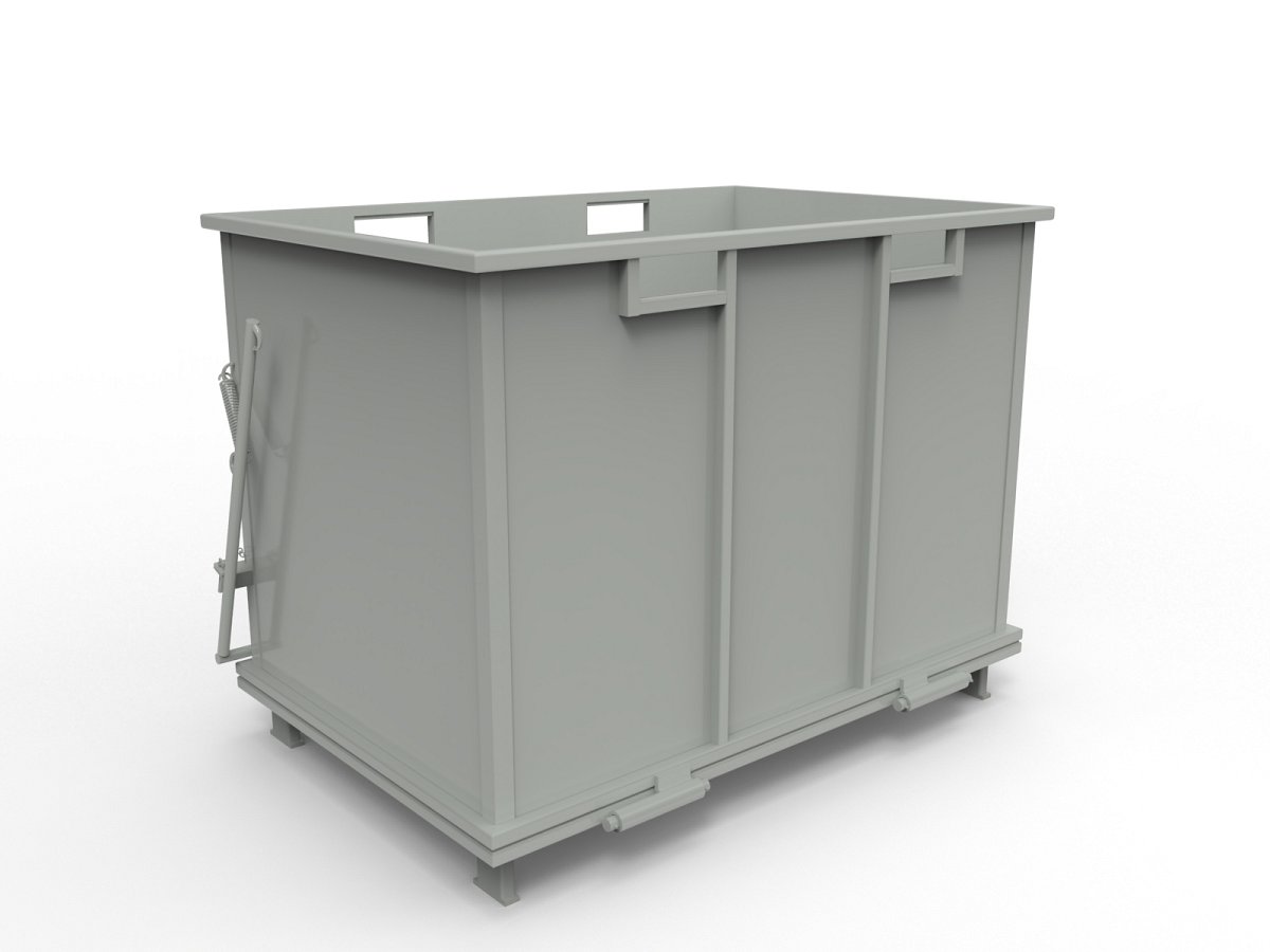 Contenitore con Fondo Apribile 2 m3 - Grigio Tuttosegnaletica.it