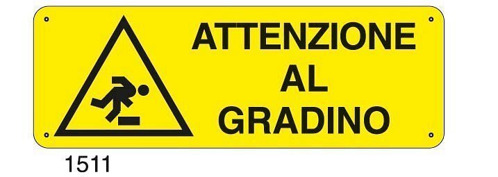 Cartello Attenzione al gradino