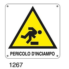 Pericolo d'inciampo - A - PVC adesivo 145x145 mm Victualia™