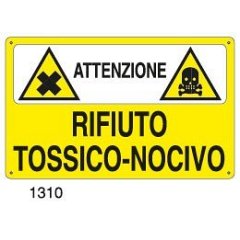 Attenzione Rifiuto tossico-nocivo - A - Alluminio 500x330 mm Victualia™