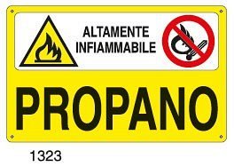 Altamente infiammabile-Propano - A - Alluminio 500x330 mm Victualia™
