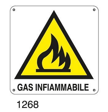 Gas infiammabile - A - PVC adesivo 145x145 mm Victualia™