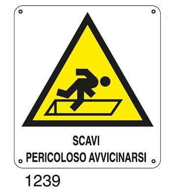 Scavi pericoloso avvicinarsi - A - Alluminio 145x165 mm Victualia™