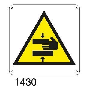 Pericolo schiacciamento mani - A - Alluminio 115x115 mm Victualia™