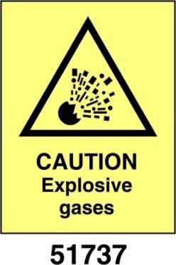 Cartello Caution explosive gases