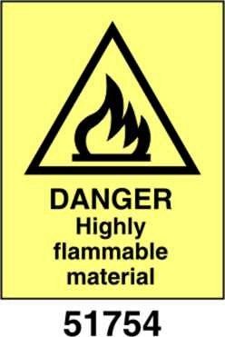 Danger highly flammable material Tuttosegnaletica