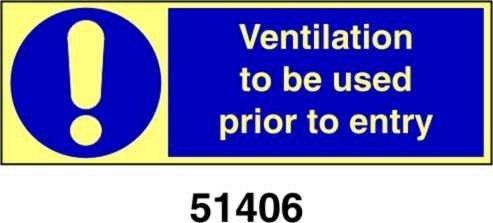 Ventilation to be used prior to entry Tuttosegnaletica
