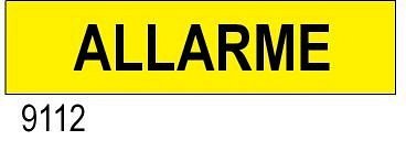 Allarme - etichetta - A - PVC adesivo 125x30mm - 25 pz. Victualia™