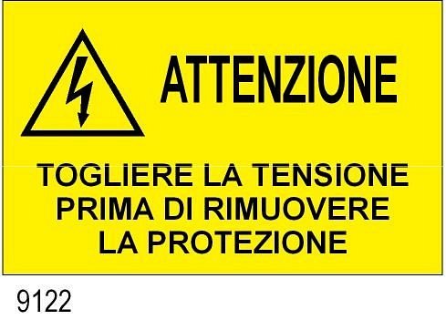 Attenzione togliere la tensione prima di rimuovere Victualia™