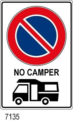 Cartello No Camper Tuttosegnaletica