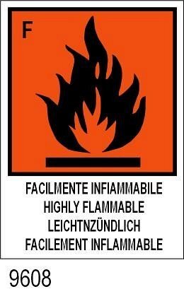 Facilmente Infiammabile - B - 125x175 mm - 10 etichette Victualia™