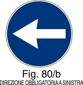 Segnale Direzione obbligatoria a sinistra Tuttosegnaletica