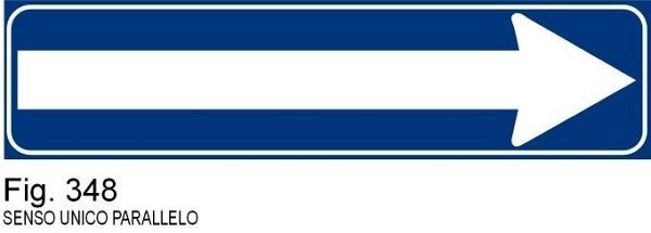 Senso unico parallelo - C - Alluminio CL.1 25x125 cm Victualia™